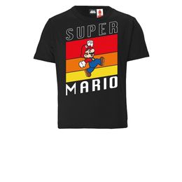 logoshirt T-Shirt 'Super Mario' Jungen Gr&ouml;&szlig;e 140 schwarz
