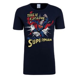 logoshirt T-Shirt mit coolem 'Superman'-Print Herren Gr&ouml;&szlig;e XXL blau