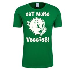 logoshirt Shirt 'Looney Tunes - Eat More Veggies' female Green size XXL