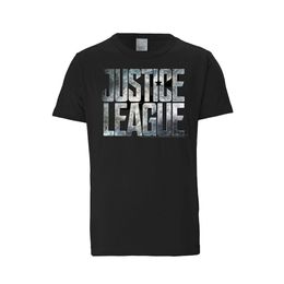 logoshirt T-Shirt 'Justice League' Herren Gr&ouml;&szlig;e XXXL taubenblau / grau / schwarz