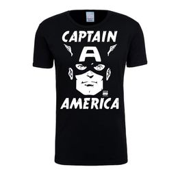 logoshirt Shirt 'Captain America' male Black size XL