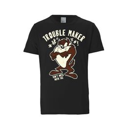 logoshirt T-Shirt 'Tasmanischer Teufel' Herren Gr&ouml;&szlig;e L braun / schwarz