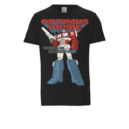 logoshirt T-Shirt "Transformers" Herren Gr&ouml;&szlig;e M rauchblau / rot / schwarz