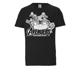logoshirt T-Shirt 'Avengers' Herren Gr&ouml;&szlig;e XXXL schwarz / wei&szlig;