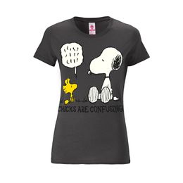 logoshirt T-Shirt 'Snoopy' Damen Gr&ouml;&szlig;e S dunkelgrau