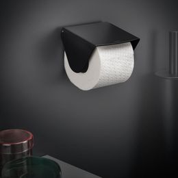 Cosmic Black & White Toilettenpapierrollenhalter B: 130 H: 115 T: 110 mm schwarz matt 2383659