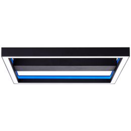BRILLIANT LEUCHTEN Brilliant Icarus Deckenleuchte LED Schwarz, 1-flammig, Fernbedienung, Farbwechsler