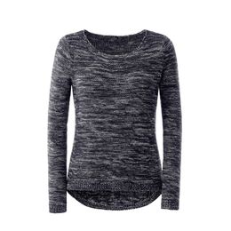 Rundhalspullover Casual Looks "Pullover" Gr. 54, schwarz (schwarz, meliert) Damen Pullover Rundhalspullover