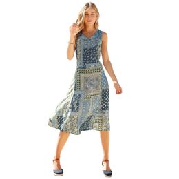 Druckkleid Inspirationen "Kleid" Gr. 54, Normalgrößen, blau (blau, gepatcht) Damen Kleider Knielange