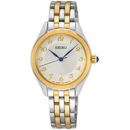 Quarzuhr Seiko "SUR380P1" Armbanduhren silberfarben (silberfarben, goldfarben) Damen Quarzuhren