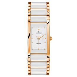 Quarzuhr Dugena "4460590" Armbanduhren rosegold (weiß, roségoldfarben) Damen Quarzuhren