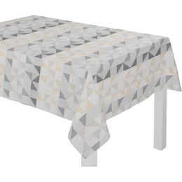Tischdecke WIRTH "BERLARE" Tischdecken Gr. B/L: 130 cm x 220 cm, eckig, grau (hellgrau) Tischdecken