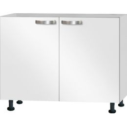 Spülenschrank Optifit "Ole" Schränke Gr. B/H/T: 100 cm x 87 cm x 58,4 cm, 2 St., weiß Spülenschränke