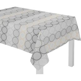 Tischdecke WIRTH "ZIRBELLO" Tischdecken Gr. B/L: 130 cm x 220 cm, eckig, grau (hellgrau) Tischdecken