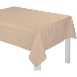 Tischdecke WIRTH "LANGWASSER" Tischdecken Gr. B/L: 130 cm x 190 cm, eckig, grau (taupe) Tischdecken