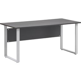 Schreibtisch Schildmeyer "Serie 1500" Tische Gr. B/H/T: 160 cm x 73,2 cm x 75 cm, grau (anthrazit, silber, anthrazit) Schreibtische