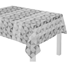 Tischdecke WIRTH "BERLARE" Tischdecken Gr. B/L: 130 cm x 220 cm, eckig, grau (dunkelgrau) Tischdecken
