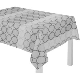 Tischdecke WIRTH "ZIRBELLO" Tischdecken Gr. B/L: 130 cm x 220 cm, eckig, grau (dunkelgrau) Tischdecken