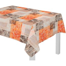 Tischdecke WIRTH "JOLANDA" Tischdecken Gr. B/L: 130 cm x 190 cm, eckig, orange Tischdecken