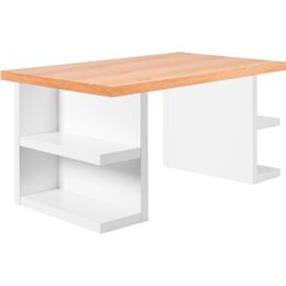Schreibtisch TemaHome "Multi" Tische Gr. B/H/T: 160 cm x 75 cm x 90 cm, weiß (weiß, eichefarben) Schreibtische