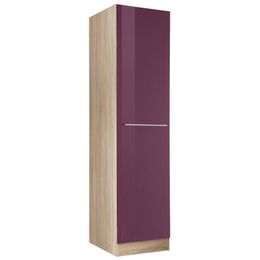 HELD MÖBEL Seitenschrank HELD MÖBEL "Eton" Schränke Gr. B/H/T: 50 cm x 200 cm x 60 cm, 2 St., lila (aubergine hochglanz) Seitenschränke