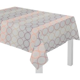Tischdecke WIRTH "ZIRBELLO" Tischdecken Gr. B/L: 130 cm x 220 cm, eckig, bunt (rosé, lila) Tischdecken