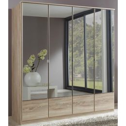 Kleiderschrank wimex "Imago" Schränke Gr. B/H/T: 180 cm x 199 cm x 58 cm, ohne Schubkästen, 4 St., braun (struktureichefarben hell) Kleiderschränke