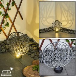 hofstein Kupa Solar-Kugelleuchte LED Schwarz, Silber, 2-flammig