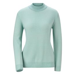 Stehkragenpullover CLASSIC "Pullover" Gr. 54, grün (mint) Damen Pullover Rollkragenpullover