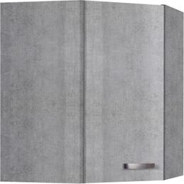 Eckhängeschrank Optifit "Cara" Schränke Gr. B/H/T: 60 cm x 70,4 cm x 34,9 cm, 1 St., grau (beton, beton)