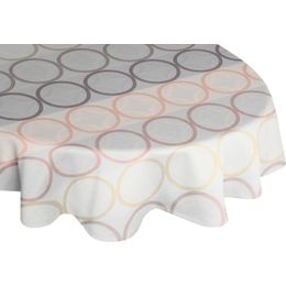 Tischdecke WIRTH "ZIRBELLO" Tischdecken Gr. B/L: 130 cm x 190 cm, oval, bunt (rosé, lila) Tischdecken