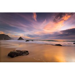 papermoon Fototapete "Beach Sunset" Tapeten Gr. B/L: 5 m x 2,8 m, Bahnen: 10 St., bunt (mehrfarbig) Fototapeten
