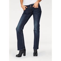 Bootcut-Jeans G-Star Raw "Midge Saddle Mid Bootleg" Gr. 28, Länge 32, blau (dark aged, neutro stretch denim) Damen Jeans Bootcut