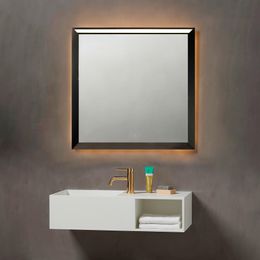LED-Lichtspiegel Loevschall "Verona" Spiegel Gr. B/T: 80 cm x 6,1 cm, silberfarben Kosmetikspiegel