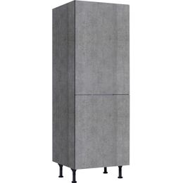 Hochschrank Optifit "Tara" Schränke Gr. B/H/T: 60 cm x 176,6 cm x 58,4 cm, 2 St., grau (betonfarben) Hochschrank Küchenschrank Vorratsschrank Schränke