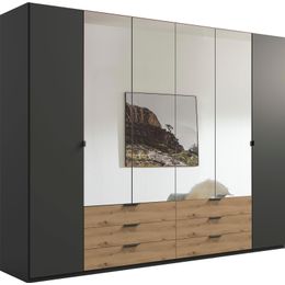 Drehtürenschrank wimex "Borneo" Schränke Gr. B/H/T: 270 cm x 208 cm x 58 cm, 6 St., braun (graphit, artisan eiche nachbildung)