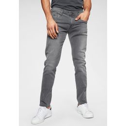 Slim-fit-Jeans Replay "Anbass Superstretch" Gr. 30, Länge 32, grau (grey) Herren Jeans Slim Fit