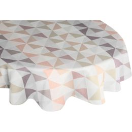 Tischdecke WIRTH "BERLARE" Tischdecken Gr. B/L: 130 cm x 190 cm, oval, bunt (rosé, lila) Tischdecken
