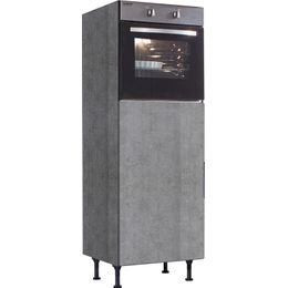 Backofen/Kühlumbauschrank Optifit "Tara" Schränke Gr. B/H/T: 60 cm x 176,6 cm x 58,4 cm, 1 St., grau (betonfarben)