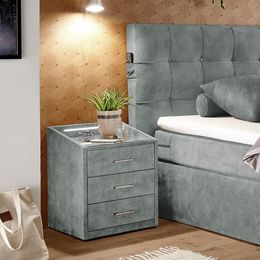 Nachtkonsole "Richmond", grau, B:47cm H:61cm T:46cm, SET ONE BY Musterring, Sideboards, Nachtkonsole