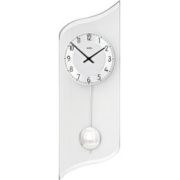 Pendelwanduhr AMS "W7436" Wanduhren Gr. B/H/L: 4 cm x 55 cm x 19 cm, farblos (transparent) Pendeluhren