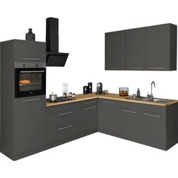 Wiho-Küchen wiho Küchen Winkelküche Unna, ohne E-Geräte, Stellbreite 260 x 220 cm, grau