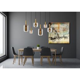 Lucide JOANET Pendelleuchte Gold, Messing, Schwarz, 6-flammig