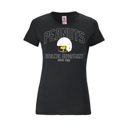logoshirt T-Shirt 'Peanuts &ndash; Woodstock' Damen Gr&ouml;&szlig;e L gelb / schwarz / wei&szlig;