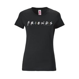 logoshirt T-Shirt 'Friends - Logo' Damen Gr&ouml;&szlig;e S schwarz