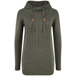 oxmo Pullover 'Cable' Damen Gr&ouml;&szlig;e XXL dunkelgr&uuml;n