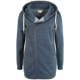oxmo Zip-Up Hoodie 'Vicky Zip Hood Long' female Blue size M