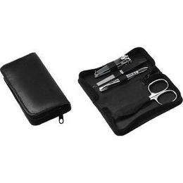 Hans Kniebes Sonnenschein Manicure-Etuis Manicure-Etui, Nappa-Schafleder, rostfrei schwarz