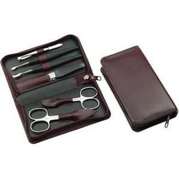 Hans Kniebes Sonnenschein Manicure-Etuis Manicure-Etui, Nappa-Vollrindleder bordeaux, rostfrei