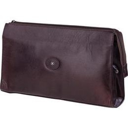 Hans Kniebes HK-Style Kulturtaschen Kulturbox, Amalfi-Vollrindleder, 340 x 80 x 150 mm schwarz